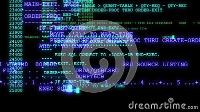 Hacker Code Running Down a Computer Screen Terminal Stock Video - Video of datum, coding: 211459023