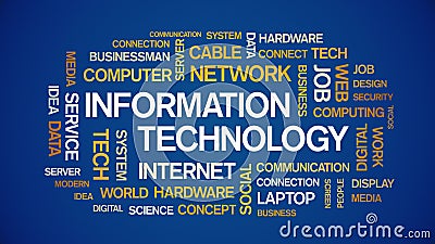 4k Information Technology Animated Word Cloud,Text Design Kinetic ...