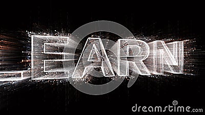 4k Learn Word Tag,LEARN Matrix Binary Computer Code Shape Text Design Animation. Stock Video ...