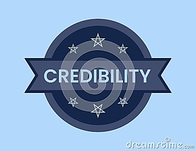 Credibility Badge Vector Illustration, Credibility Stamp ...