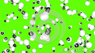 Light Bulb Falling Down Loop Animation Backgrounds. Concept of New ...
