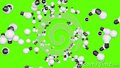 Light Bulb Falling Down Loop Animation Backgrounds. Concept of New ...