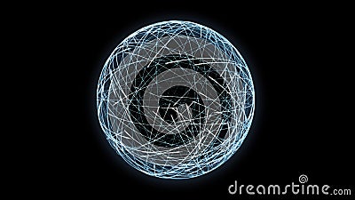 4K Light Particles Orbiting in a Spherical Formation Stock Footage ...