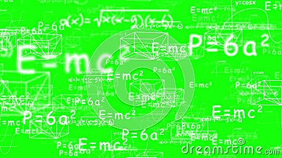 4K Loop Animation of Mathematical Formulas, Calculations, Graphs. Stock ...