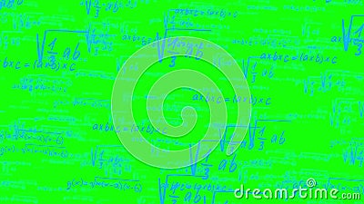 4K Loop of Flying Formulas and Equations Green Screen Loop Animation Background. Stock Video ...