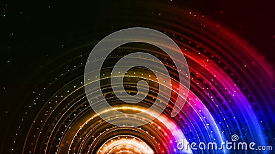 4k Looped Sci-fi Background with Bokeh and Light Effects. Glow Gradient ...