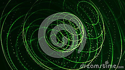 4k Looped Sci-fi Green Background with Bokeh and Light Effects. Glow ...
