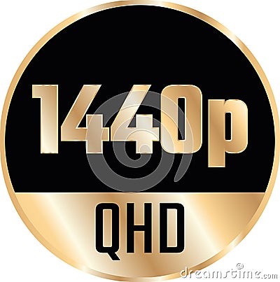 4K Icon 1440 QHD TV Vector Illustration | CartoonDealer.com #191057740