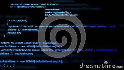 4k Programming Code Running Over Computer Screen Terminal, Hacking Loop Animation. Stock Video ...
