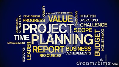 4k Project Planning Animated Tag Word Cloud,Text Design Animation ...