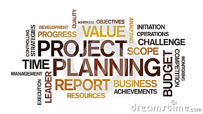 4k Project Planning Animated Tag Word Cloud,Text Design Animation ...