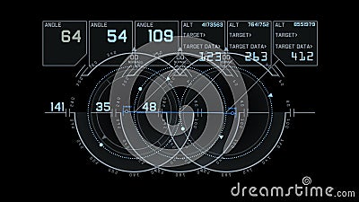 4k Radar GPS Signal Tech Screen Display,science Sci-fi Data Computer ...