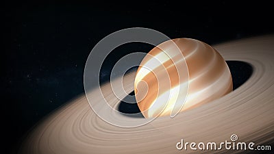 4K Saturn Planet Rotation on Space Background Loop Animation Stock ...