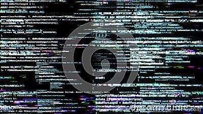 4K Screen Changing Data and Computer Programming Messy Source Code Loop ...