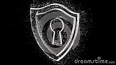 4k Security Lock Shield Protection Data Encryption,Matrix Binary Computer Code. Stock Video ...