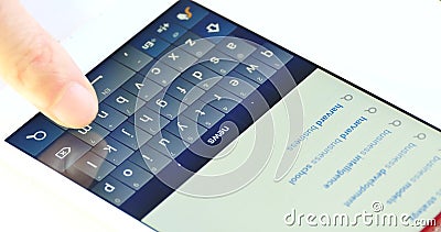 4k Smartphone Typing/texting,Finger Operating Touch Typing Email on ...