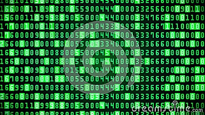 4K Technical Environment Programming Binary Code in the Future Technology Loop Background. Stock ...