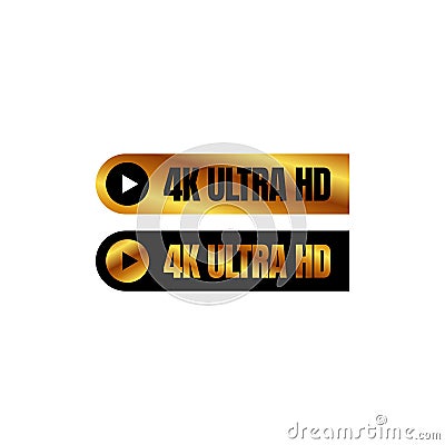 4K Ultra HD Logo Button 4K UHD Sign Mark Ultra High Definition ...