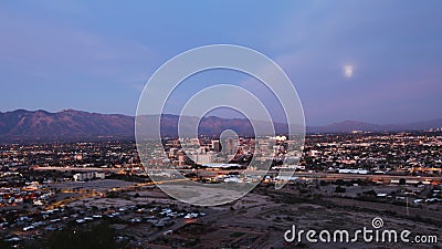 4K UltraHD Night Timelapse in Tucson, Arizona with Moonlight Stock ...