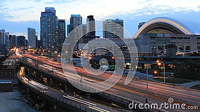 4K UltraHD Timelapse by the Gardiner Expressway in Toronto at Night ...