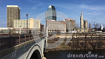 4K UltraHD View of the City Center of Springfield, Massachusetts Stock ...