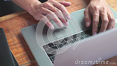 4k Video of Hands Typing on Laptop Computer Keyboard Scrolling and ...