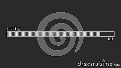 4K Video. Loading Progress Bar on Black Screen Stock Footage - Video of ...