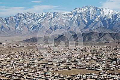 Kabul From Air Royalty Free Stock Photo - Image: 830605