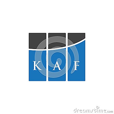 KAF Letter Logo Design On WHITE Background. KAF Creative Initials ...