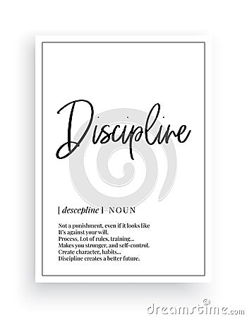 Discipline, Vector, Minimalist Poster Design | CartoonDealer.com #252824511