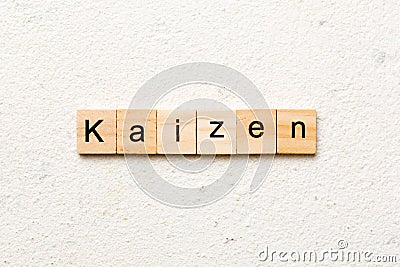 Kaizen Word Written On Wood Block. Kaizen Text On Table, Concept Stock ...