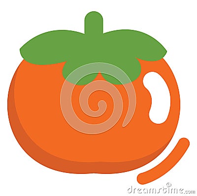 Kaki Fruit, Icon Vector Illustration | CartoonDealer.com #261070246
