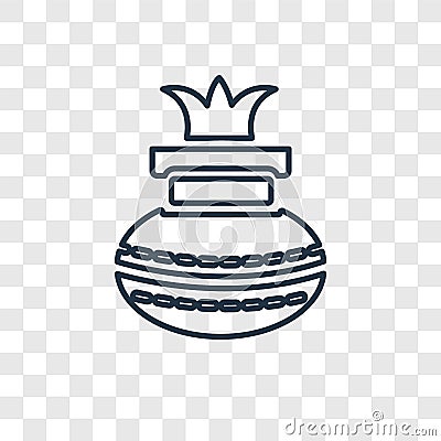 Kalasha Concept Vector Linear Icon Isolated On Transparent Background ...