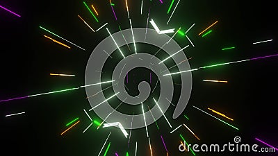 Kaleidoscope Sequence Seamless Patterns. Multicolored Motion Graphics ...