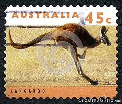 Kangaroo Australian Postage Stamp Editorial Photo | CartoonDealer.com ...