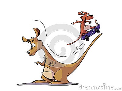 Kangaroo Cartoon Stock Photo - Image: 12740810