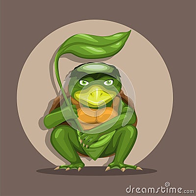 Kappa Japanese Folklore Creature Character Figure Sitting Pose With ...