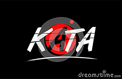 Kata Word Text Logo Icon With Red Circle Design Stock Image ...