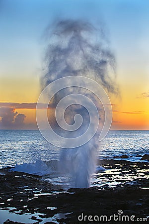 Kauai, Hawaii - The Spouting Horn. Royalty Free Stock Image - Image ...