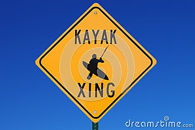 Kayak Crossing Sign Stock Photography | CartoonDealer.com #25207364