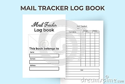 KDP Interior Mail Tracker Log Book. Mail Incoming And Outgoing Diary ...