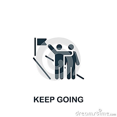 Keep Going Icon. Monochrome Simple Business Motivation Icon For ...