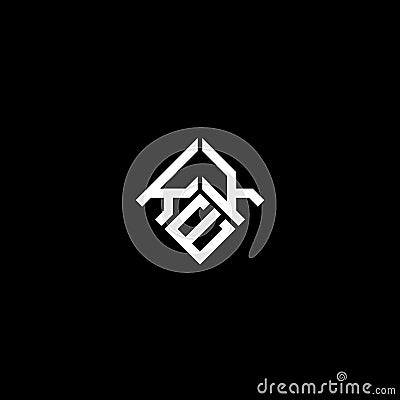 KEK Letter Logo Design On Black Background. KEK Creative Initials ...