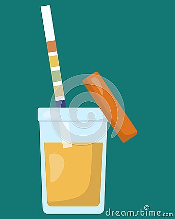 Ketone Test, A Paper Strip With Colored Squares For Testing Acetone ...