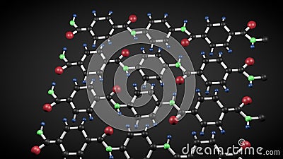 Kevlar molecule structure. stock video. Video of aniline - 84731267