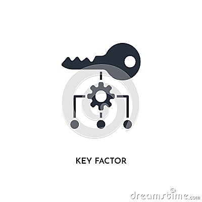Key Factor Icon. Simple Element Illustration. Isolated Trendy Filled ...