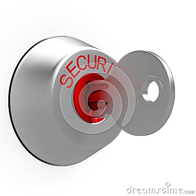 Key In Security Lock Shows Safeguard Royalty Free Stock Photo - Image ...