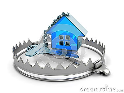 Key With Trinket On Trap Royalty-Free Stock Photography | CartoonDealer ...