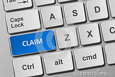 Keyboard With Claim Button Royalty-Free Stock Photography ...