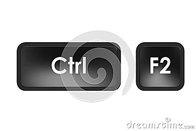 Keyboard Shortcut With Control And F2 Button Royalty-Free Stock Photo ...